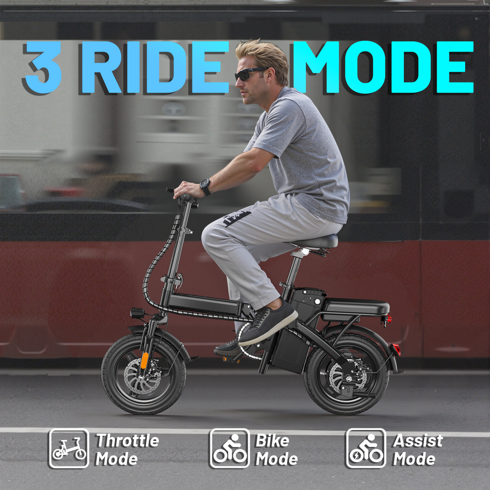 14Inch Folding Power Bicycle Lithium Electric Car Small Ultra-Light ...