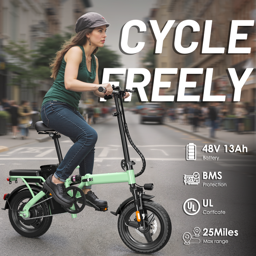 14Inch Folding Power Bicycle Lithium Electric Car Small Ultra-Light ...